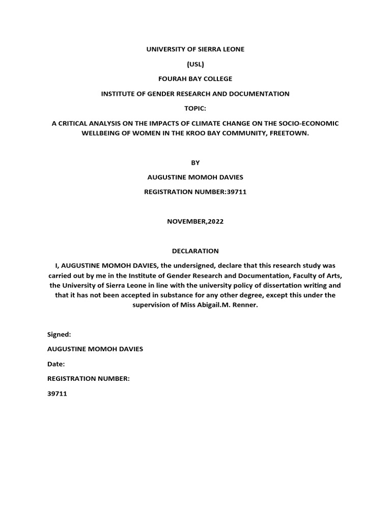 University of Sierra Leone | PDF | Sierra Leone