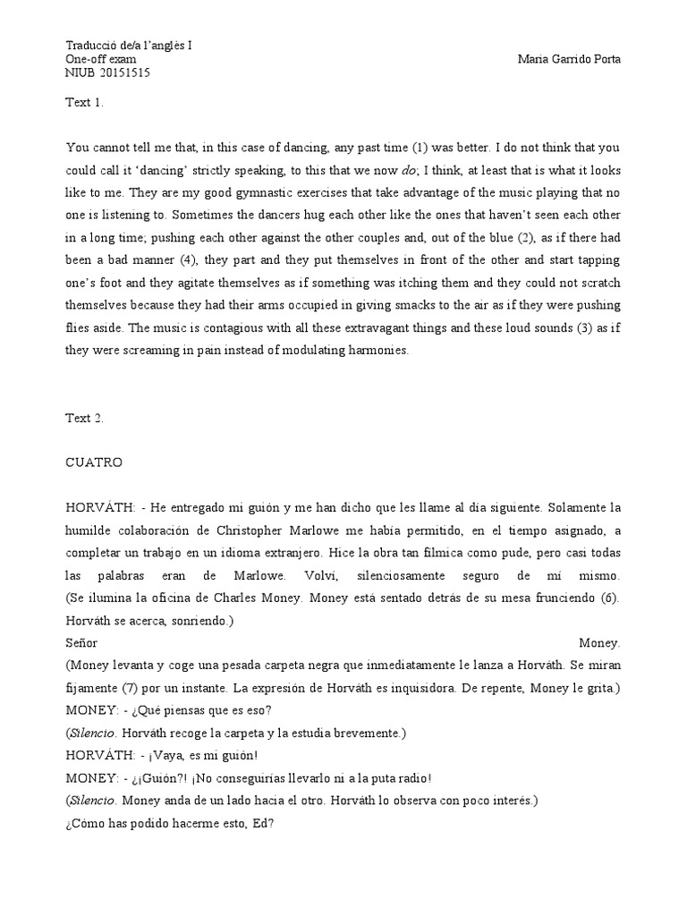 Translation Exam | PDF