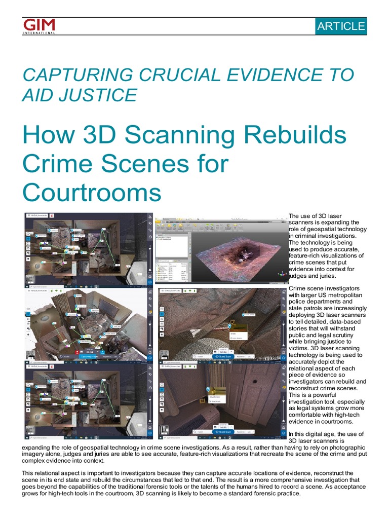 How 3d Scanning Rebuilds Crime Scenes For Courtrooms | PDF | Image ...