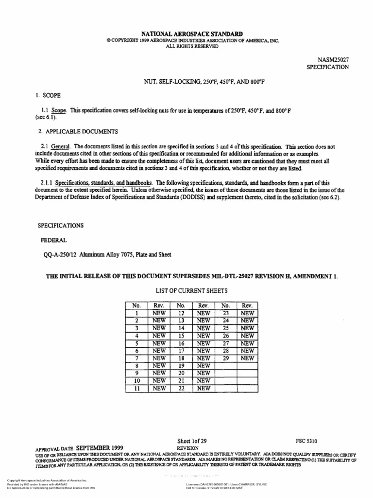 NASM25027 | PDF | Screw | Specification (Technical Standard)