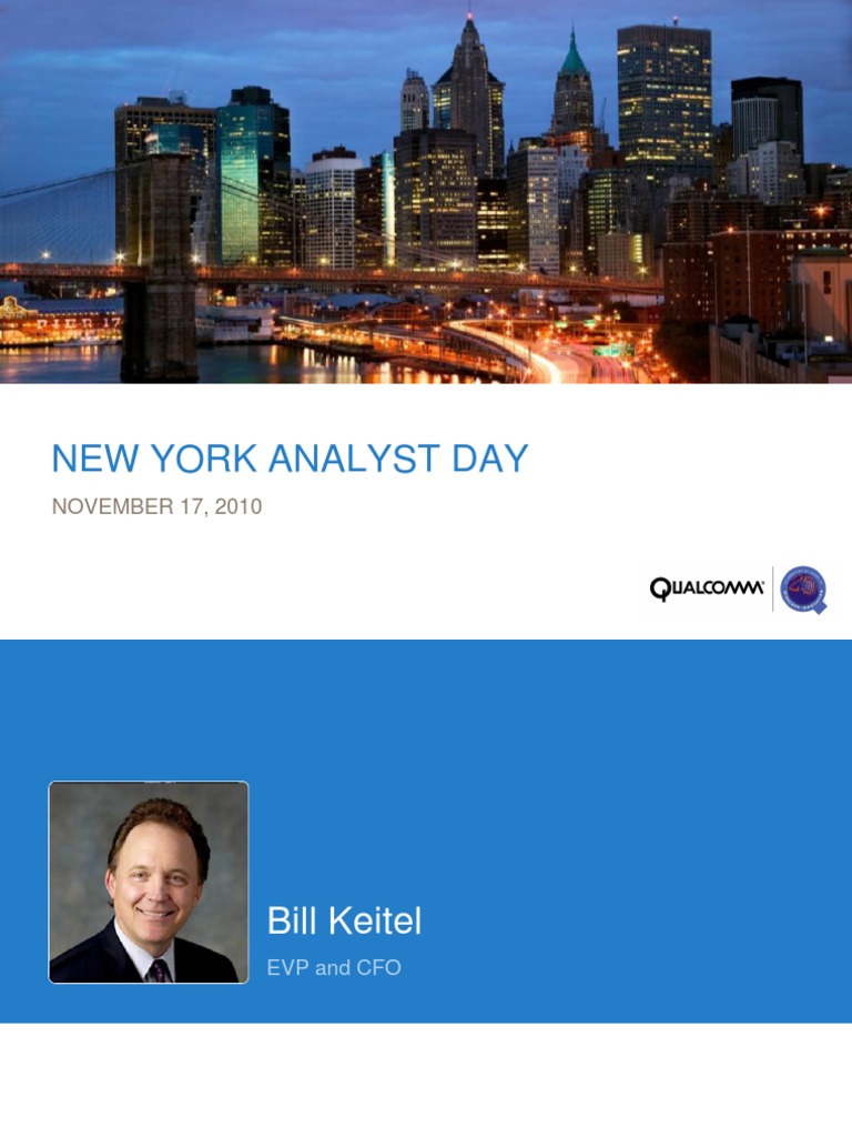 New York Analyst Day: NOVEMBER 17, 2010 | PDF | Free Cash Flow | Investing