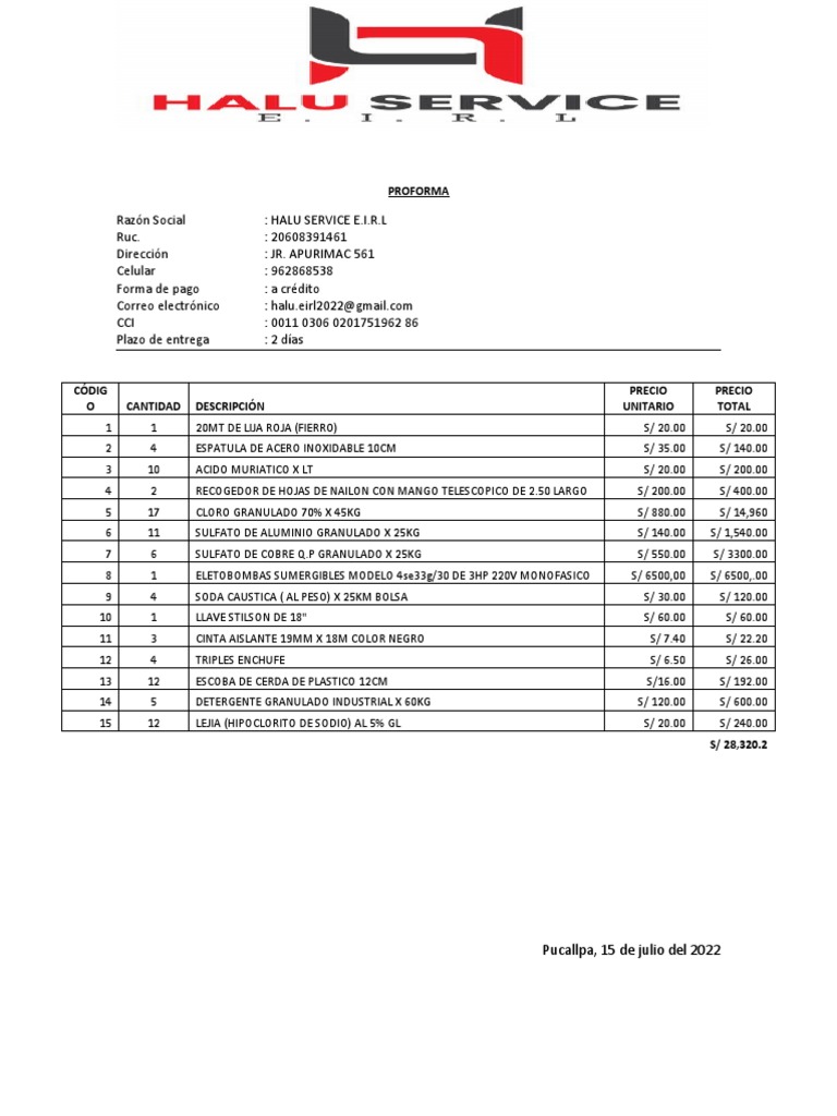 Proforma 3 | PDF