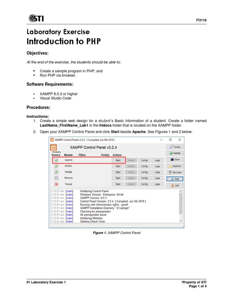 01 Laboratory Exercise 1 | PDF
