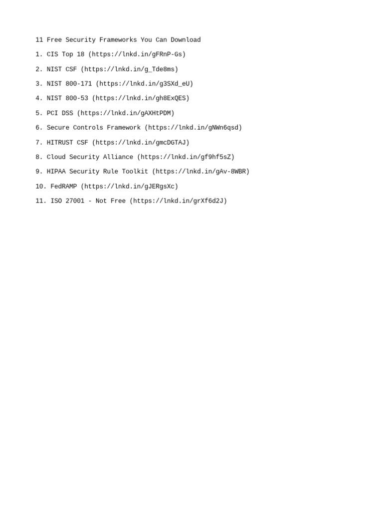 11 Free Security Frameworks You Can Download Pdf