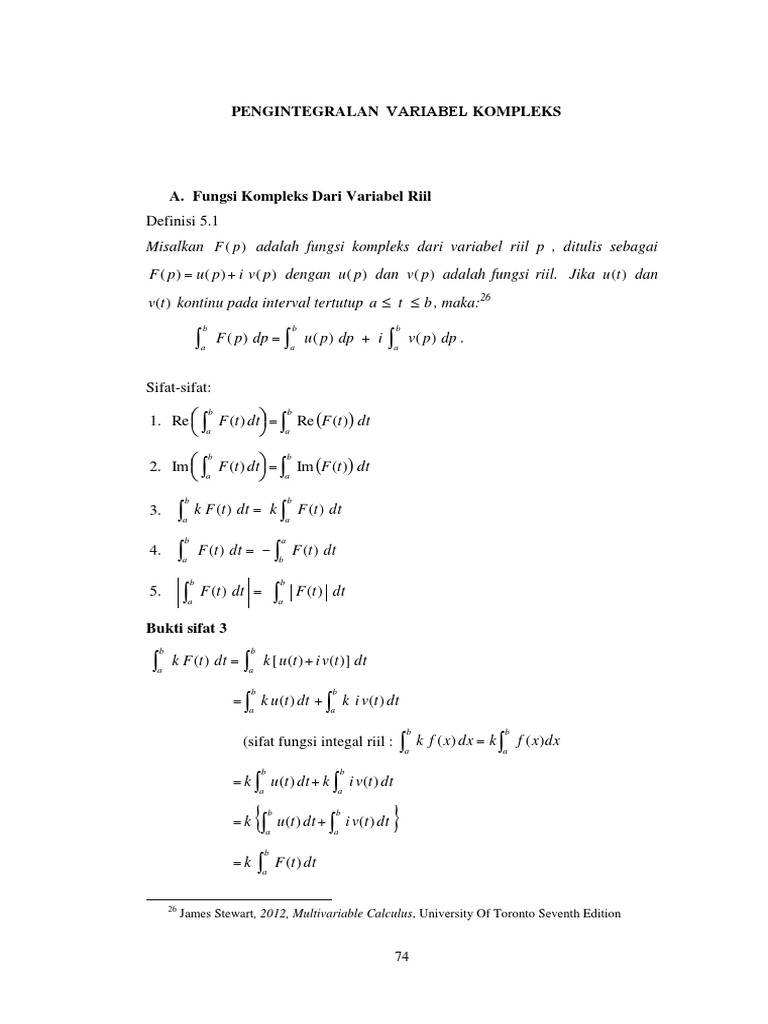 Integral Variabel Kompleks | PDF | Metode & Bahan Ajar
