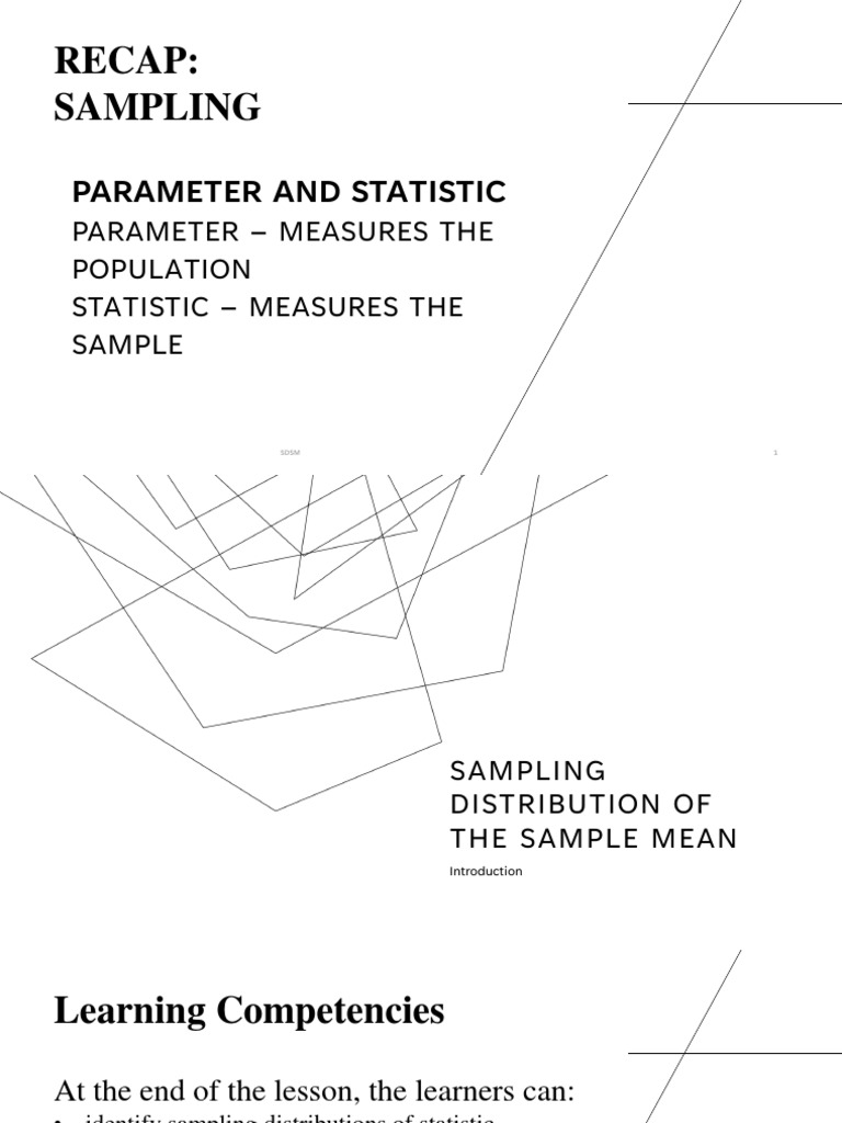 Sampling Distribution of The Sample Mean | PDF | Sampling (Statistics ...