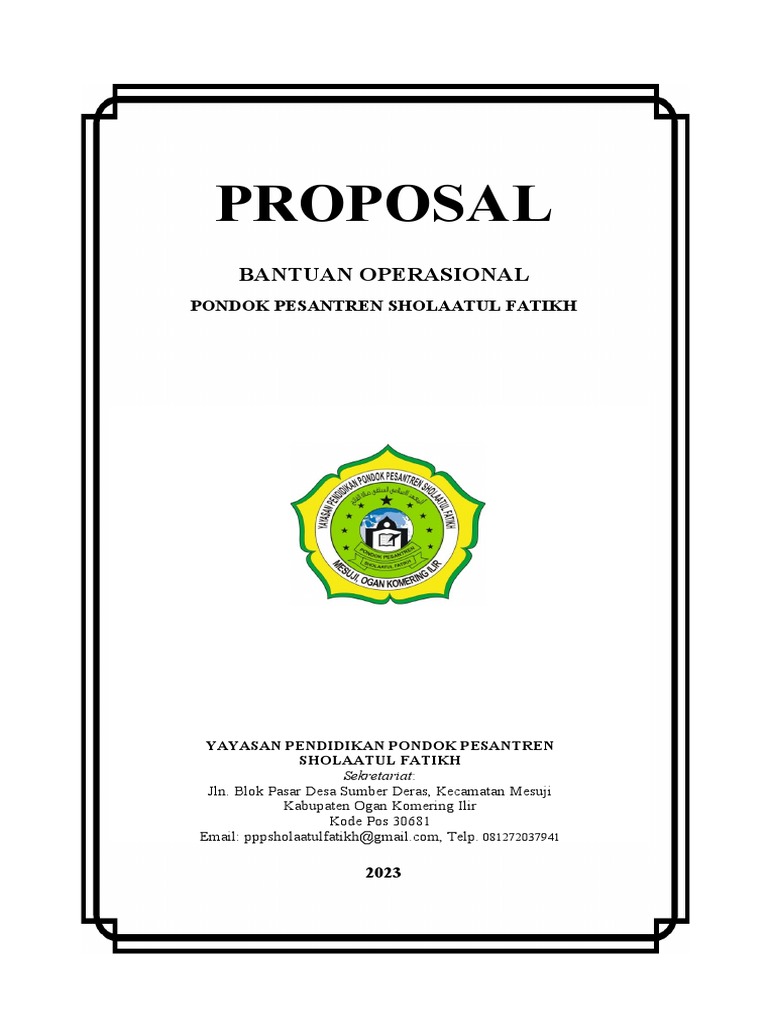 Proposal BOP PPs 23 Gubernur | PDF