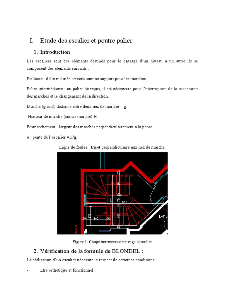 Etude Escalier Haut Bloc B | PDF | Escaliers | Flexion (matériau)