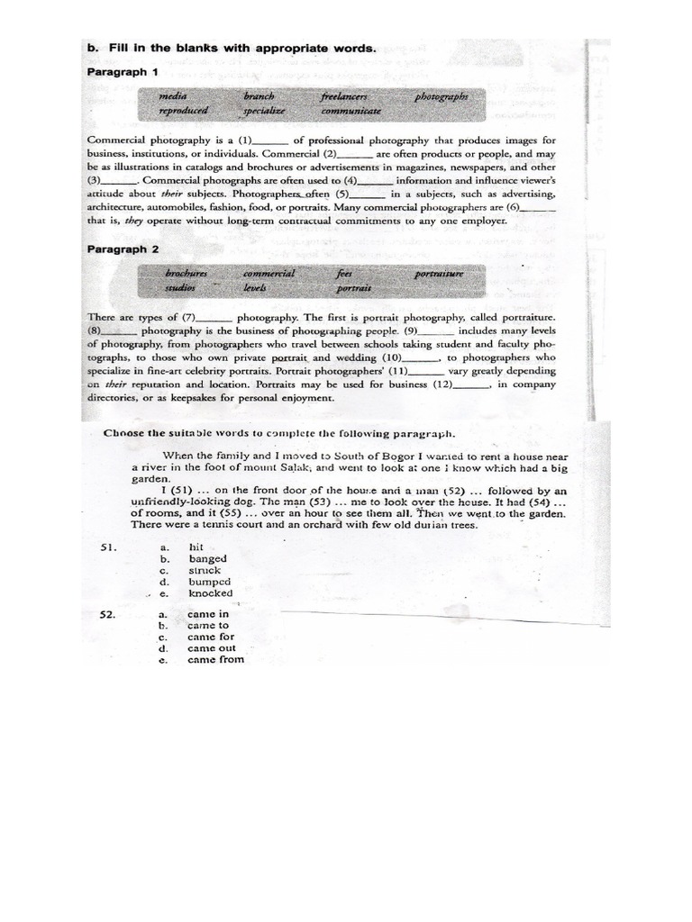 Final Exercise of Close Procedure and Jumbled Sentences | PDF