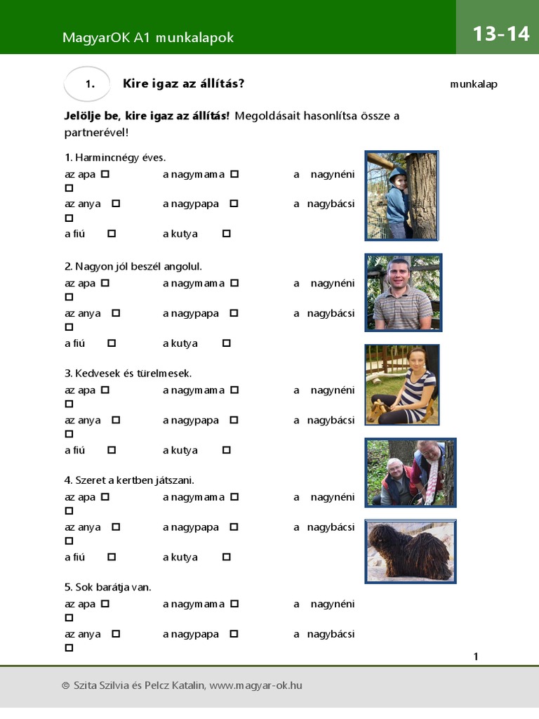 MOK1 13 14 Fej Munkalapok | PDF