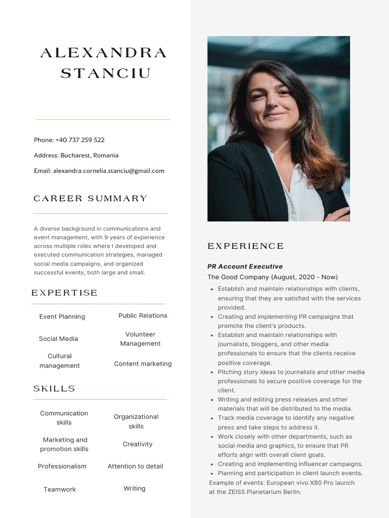 CV - Alexandra Stanciu | PDF | Social Media | Popular Culture & Media ...