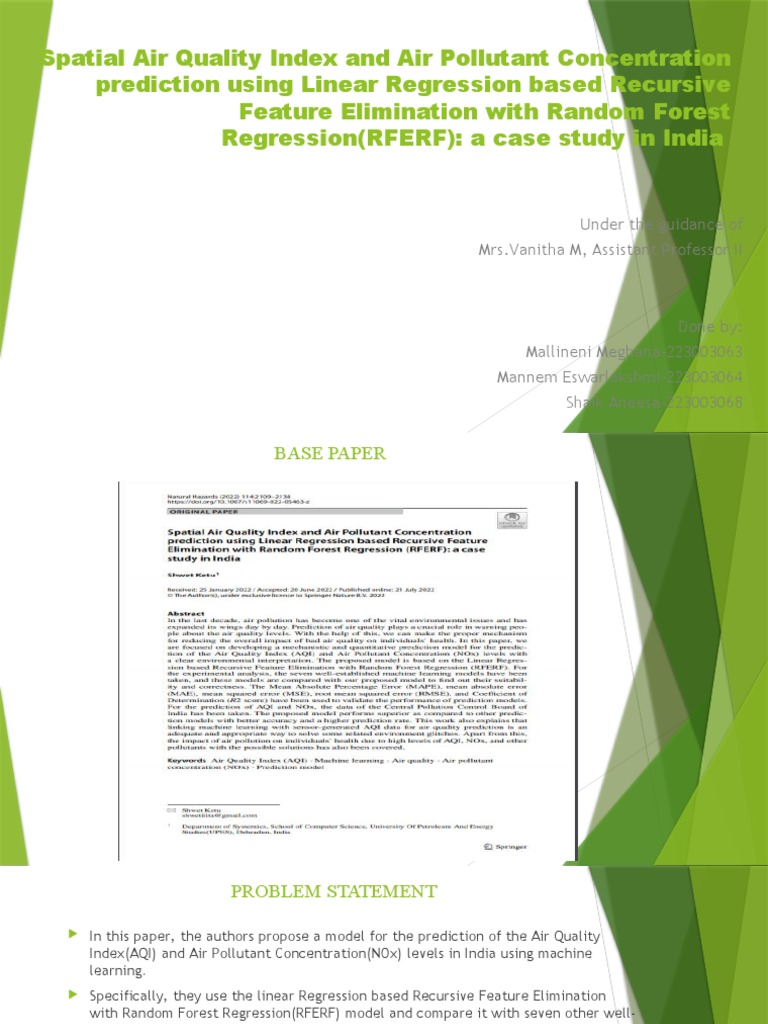 Spatial Air Quality Index and Air Pollutant Concentration-1 | PDF | Applied Mathematics ...