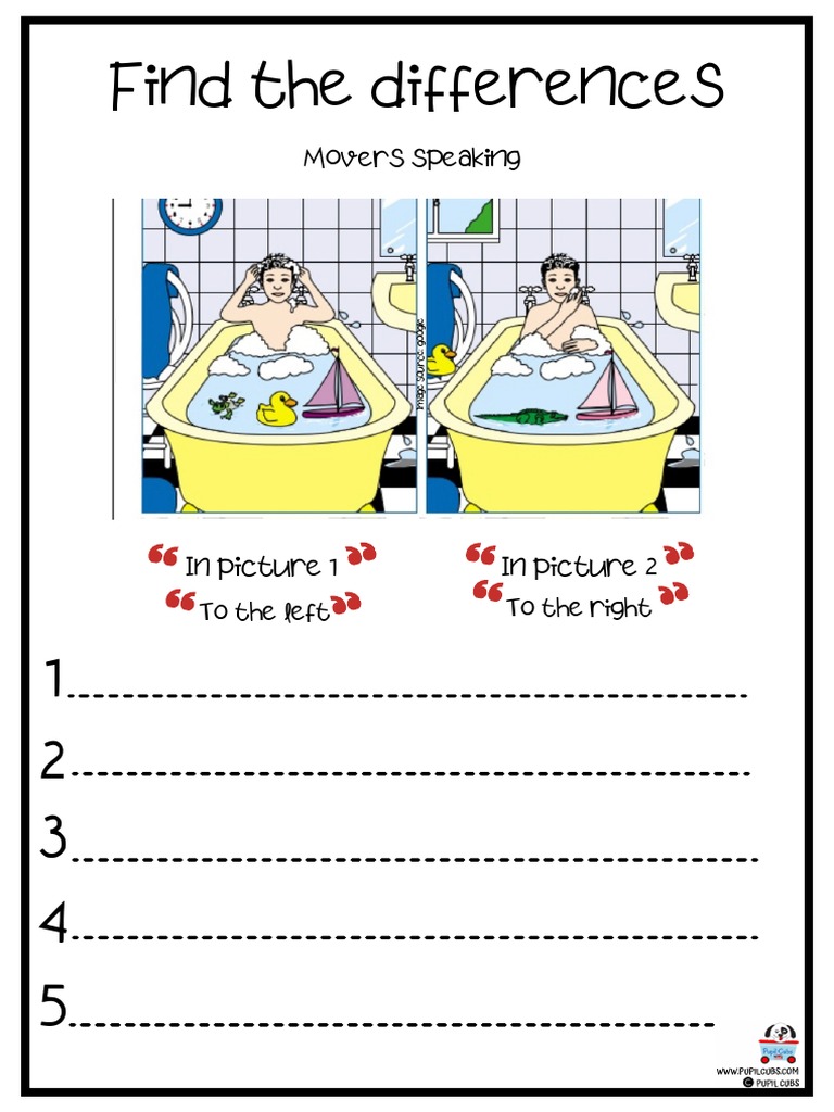 Find The Differences Movers Cambridge Speaking PDF | PDF | Wellness