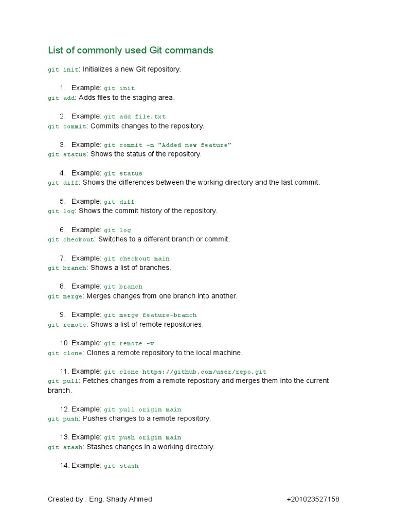 Git Commands | PDF | Computer File | System Software Git Commands | PDF | Computer File | System Software