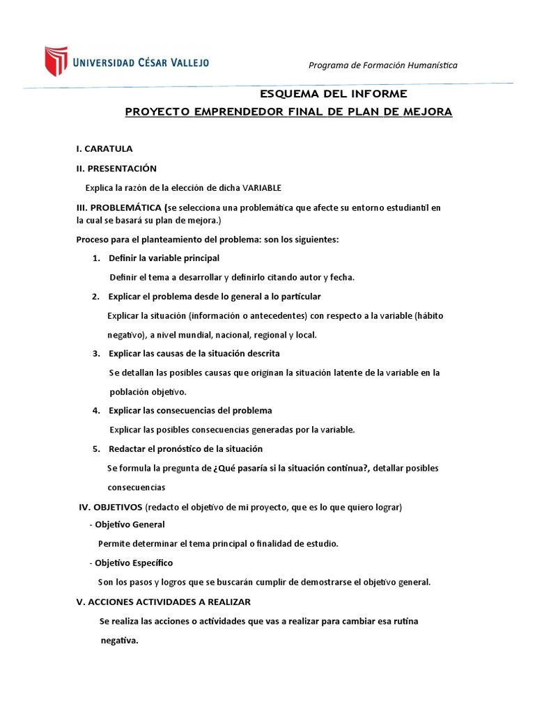 Esquema de Proyecto Plan Emprendedor - Tagged | PDF