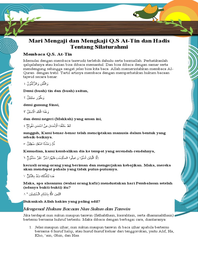 Mengkaji Q.S At-Tin | PDF