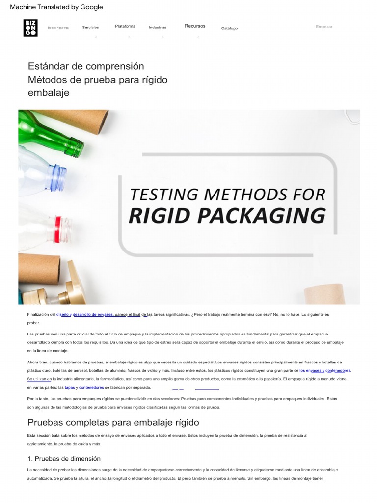 Pruebas para Botellas HDPE | PDF