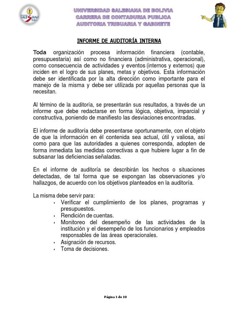 Informe de Auditoria Tributaria | PDF | Auditoría | Contralor