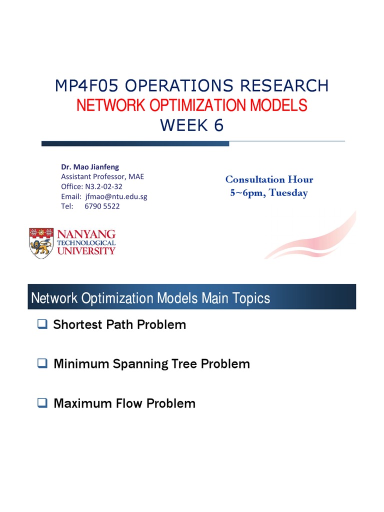Network Optimization Models | PDF | Linear Programming | Mathematical ...