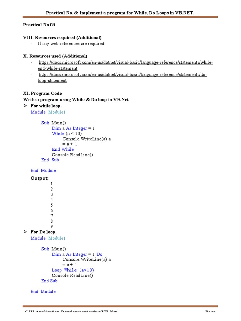 Practical No 06 Pdf Control Flow Computer Engineering 