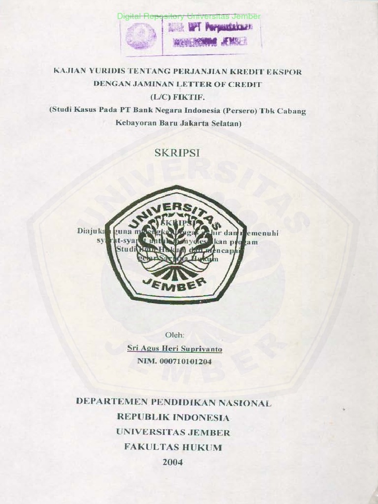 Sri Agus Heri Supriyanto 000710101204 | PDF