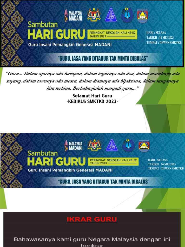 Presentation Background Hari Guru | PDF