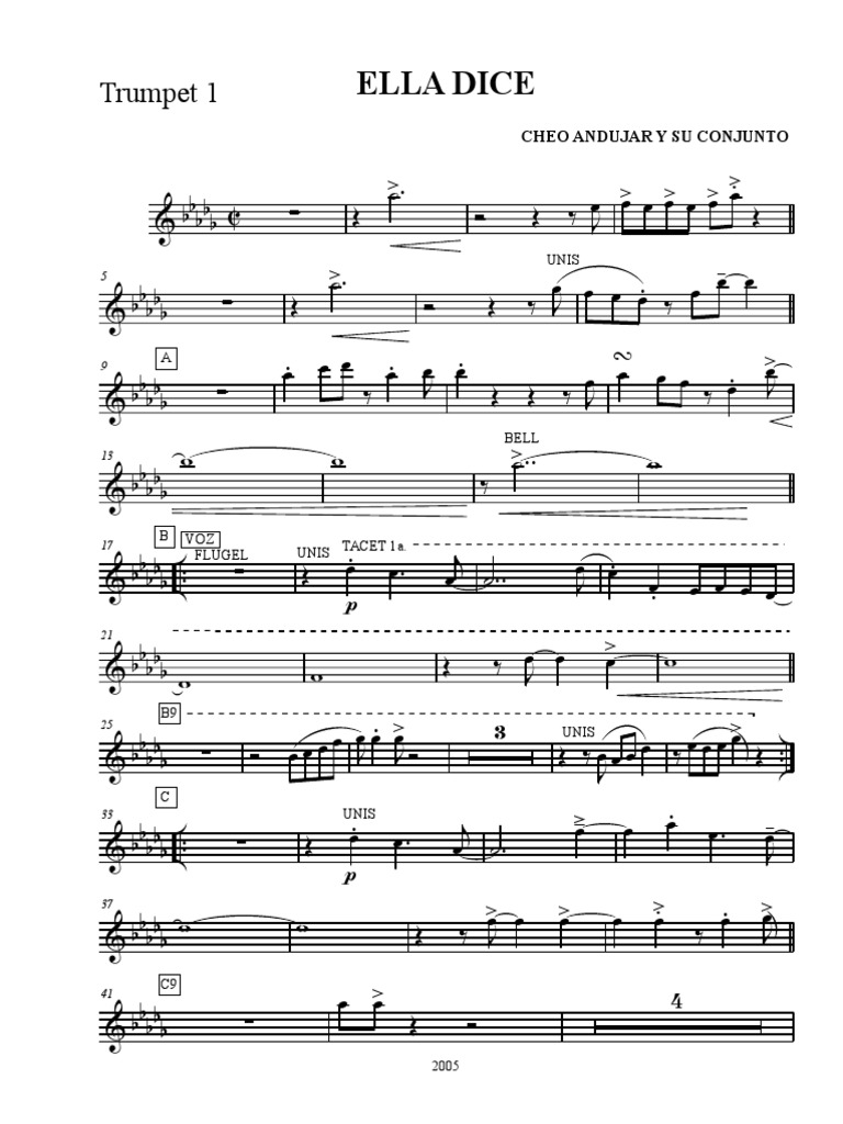 (Ella Dice - 001 Trumpet 1 | PDF