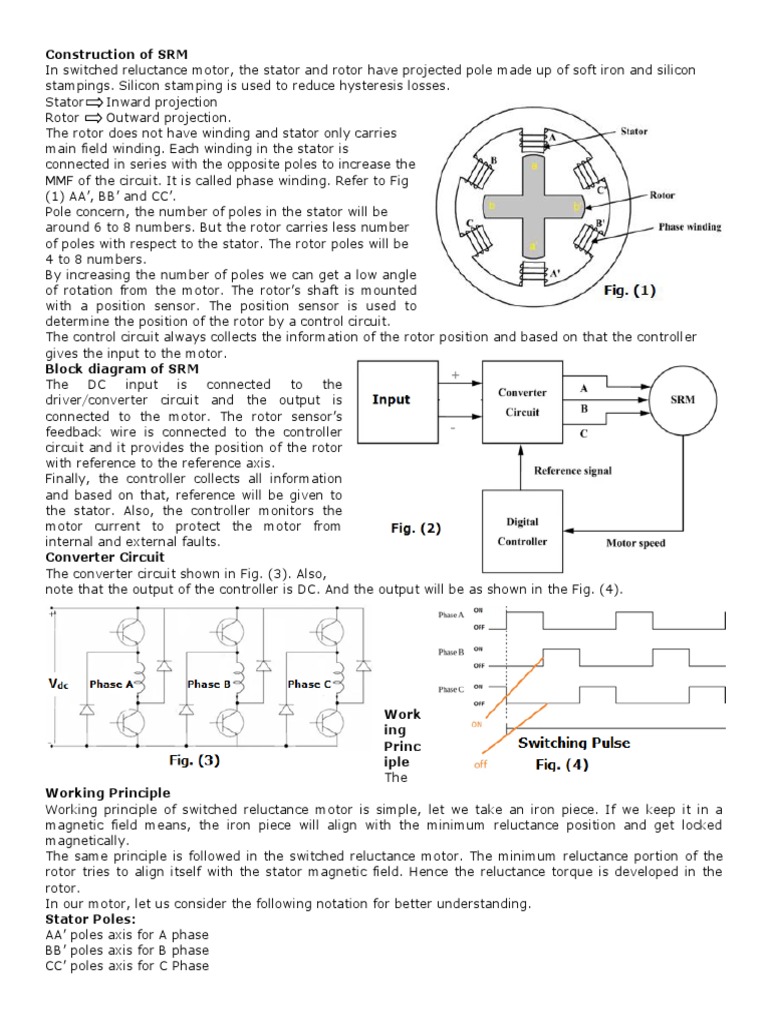 Construction of SRM | PDF | Electric Motor | Equipment
