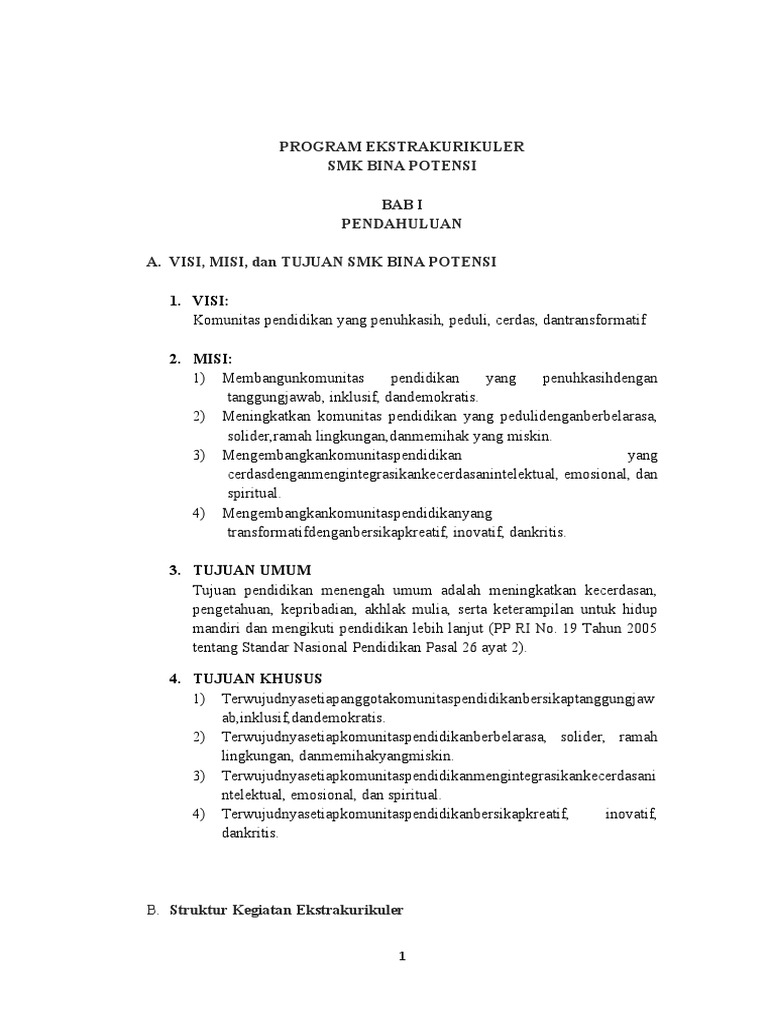 Program Ekstrakurikuler | PDF