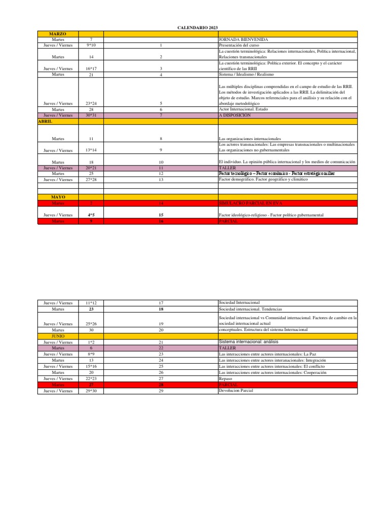 Cronograma Inri 2023 | PDF