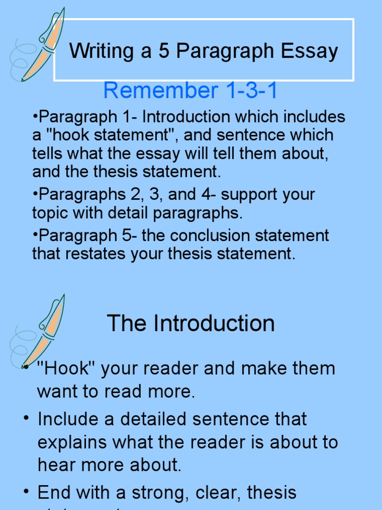 5 Paragraph Essay and Components | PDF | Essays | Paragraph