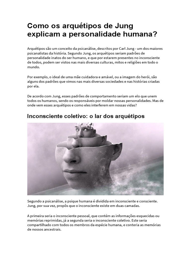 Como os arquétipos de Jung explicam a personalidade humana | PDF ...