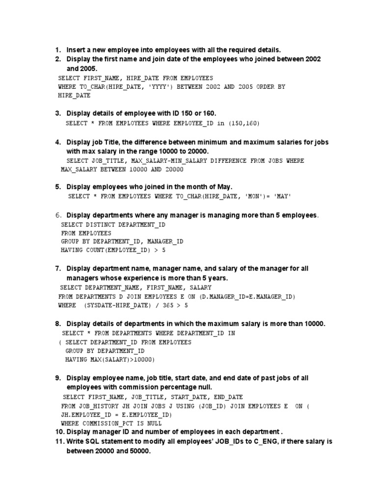 SQL Examples | PDF | Databases | Data Management SQL Examples | PDF | Databases | Data Management