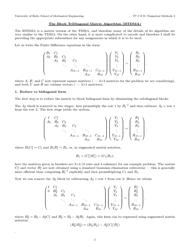 n4 Handout | PDF | Matrix (Mathematics) | Algebra
