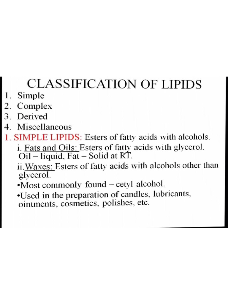 Lipids-Classification, Sources and Functions (NBC) | PDF Lipids-Classification, Sources and Functions (NBC) | PDF