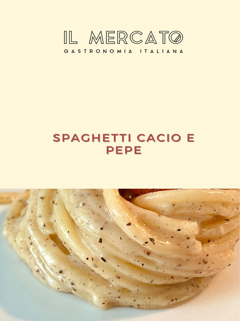 Riceta Spaghetti Cacio e Pepe | PDF