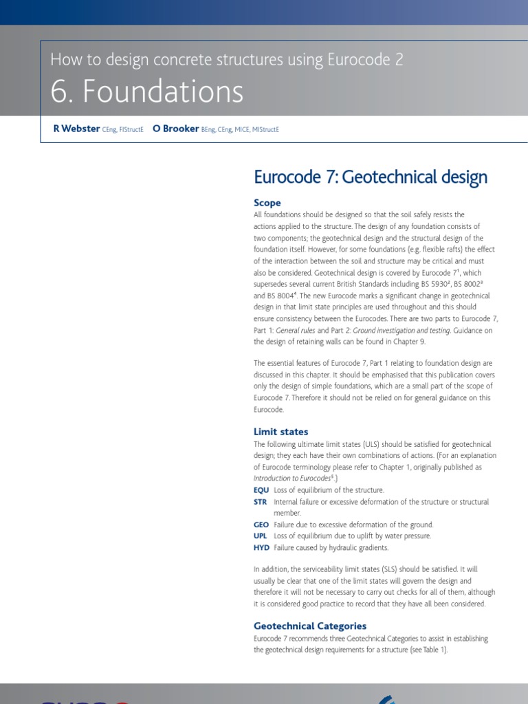 Eurocode 7: Foundation Design Guidelines | PDF | Geotechnical ...