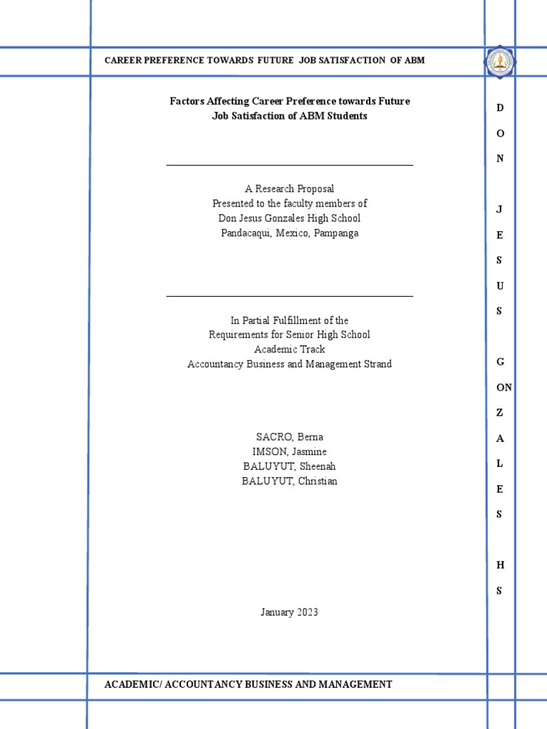 Career Preference Towards Future Job Satisfaction | PDF