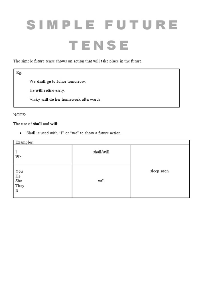 16 Simple Future Tense | PDF
