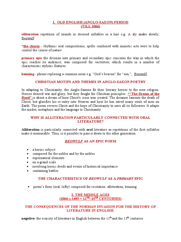 British Literature Notes | PDF | Sonnets | Poetry