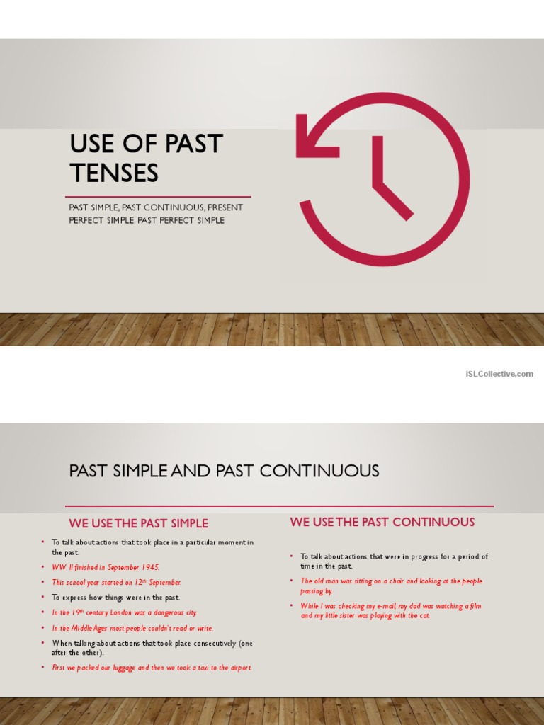 Use of Past Tenses | PDF