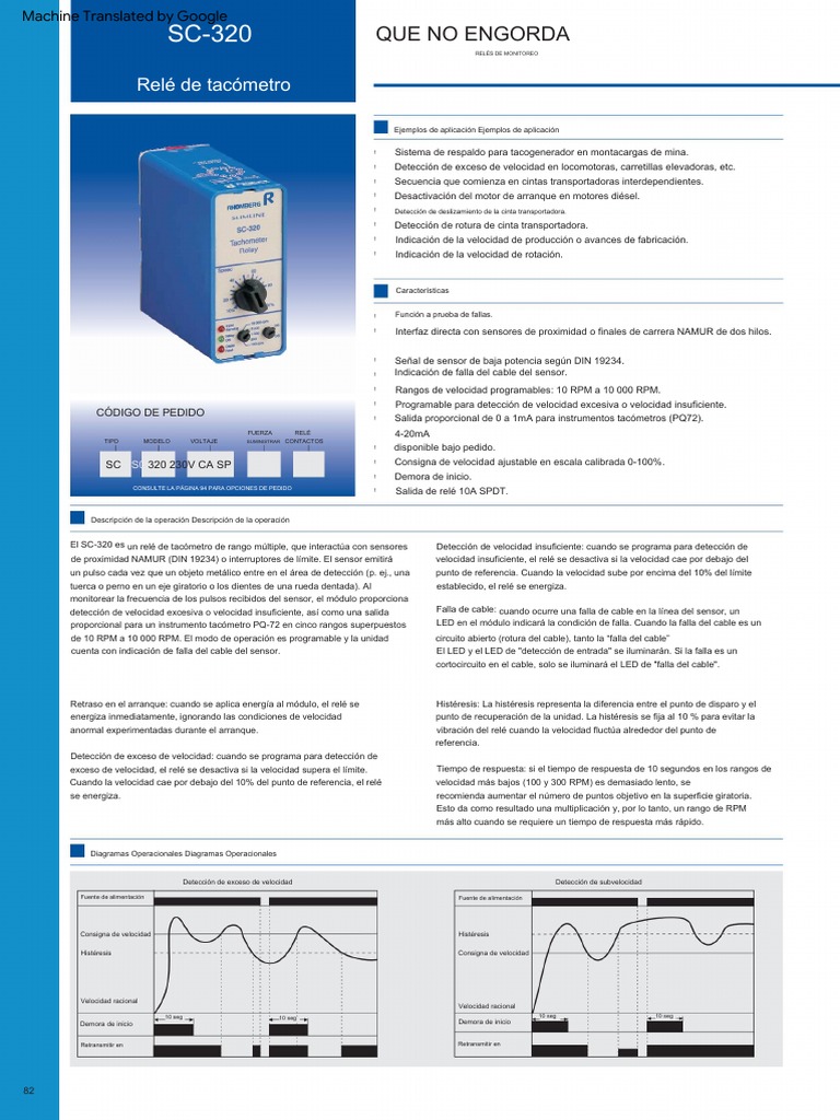Hoja de Datos SC320 Español | PDF | Relé | Diodo emisor de luz