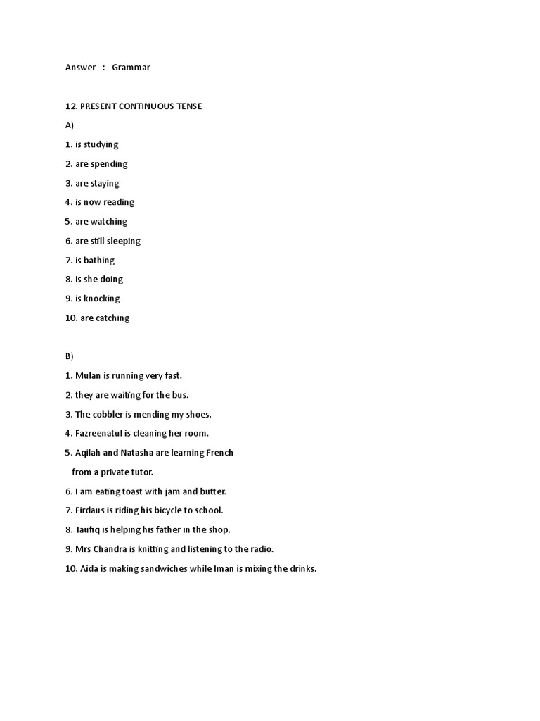 Answer Grammar | PDF