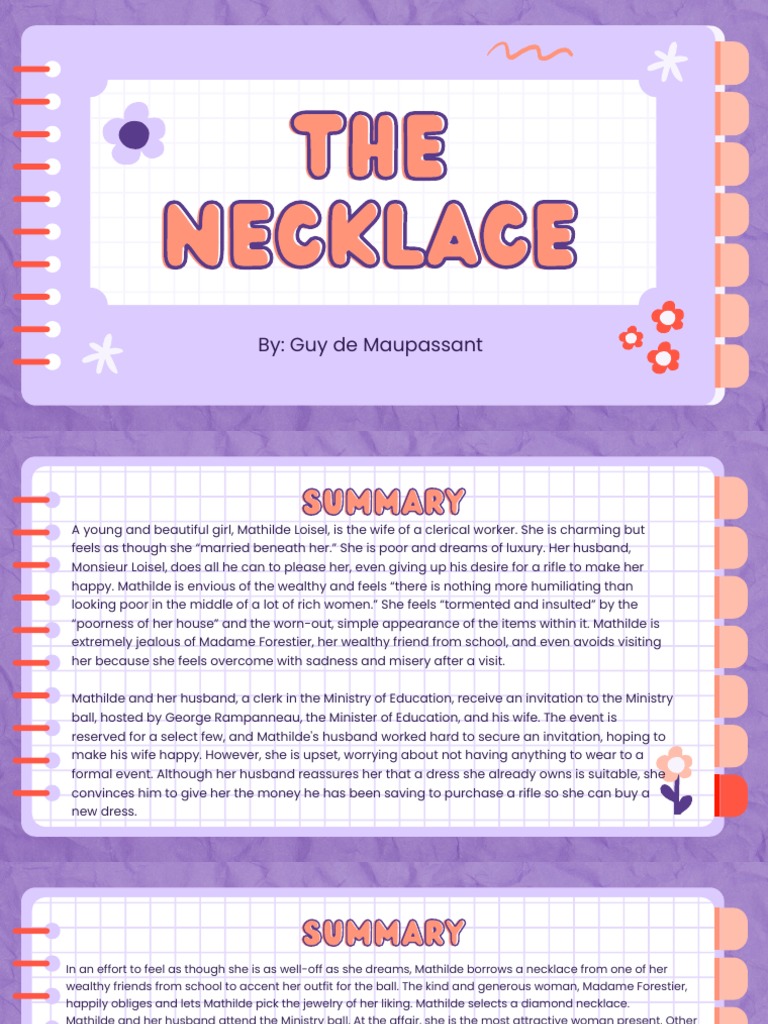 The Necklace by Guy de Maupassant | PDF