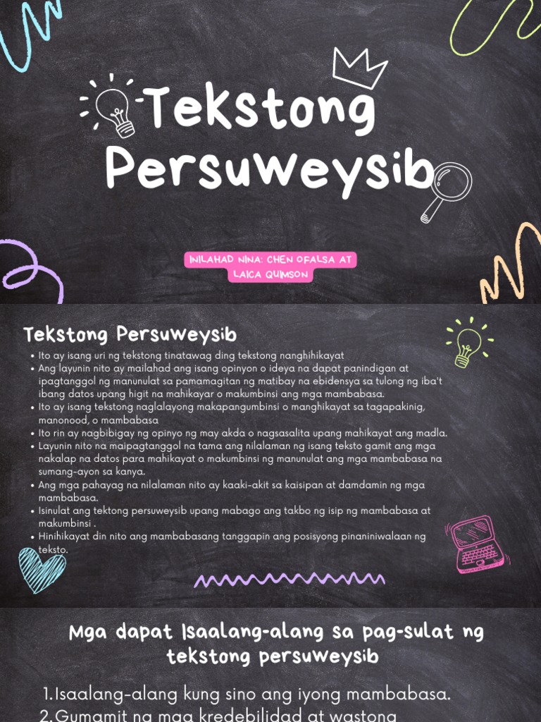 Tekstong Persuweysib | PDF