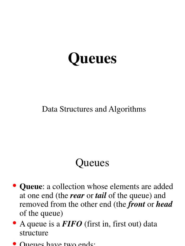 Queues | PDF | Queue (Abstract Data Type) | Theoretical Computer Science Queues | PDF | Queue (Abstract Data Type) | Theoretical Computer Science