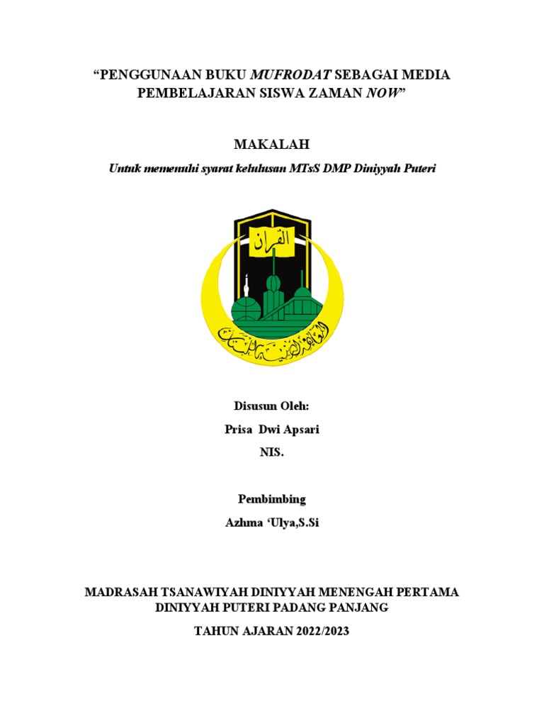 Mufrodat: Media Pembelajaran Bahasa Arab | PDF | Karier & Perkembangan