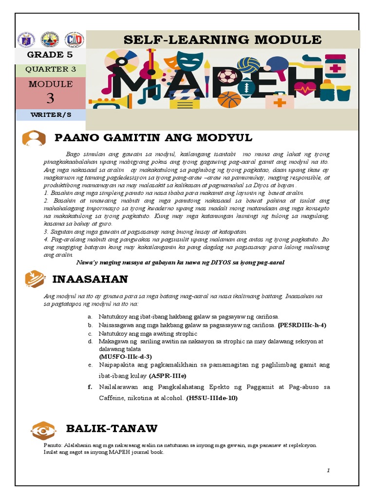 Self-Learning Module: Paano Gamitin Ang Modyul | PDF