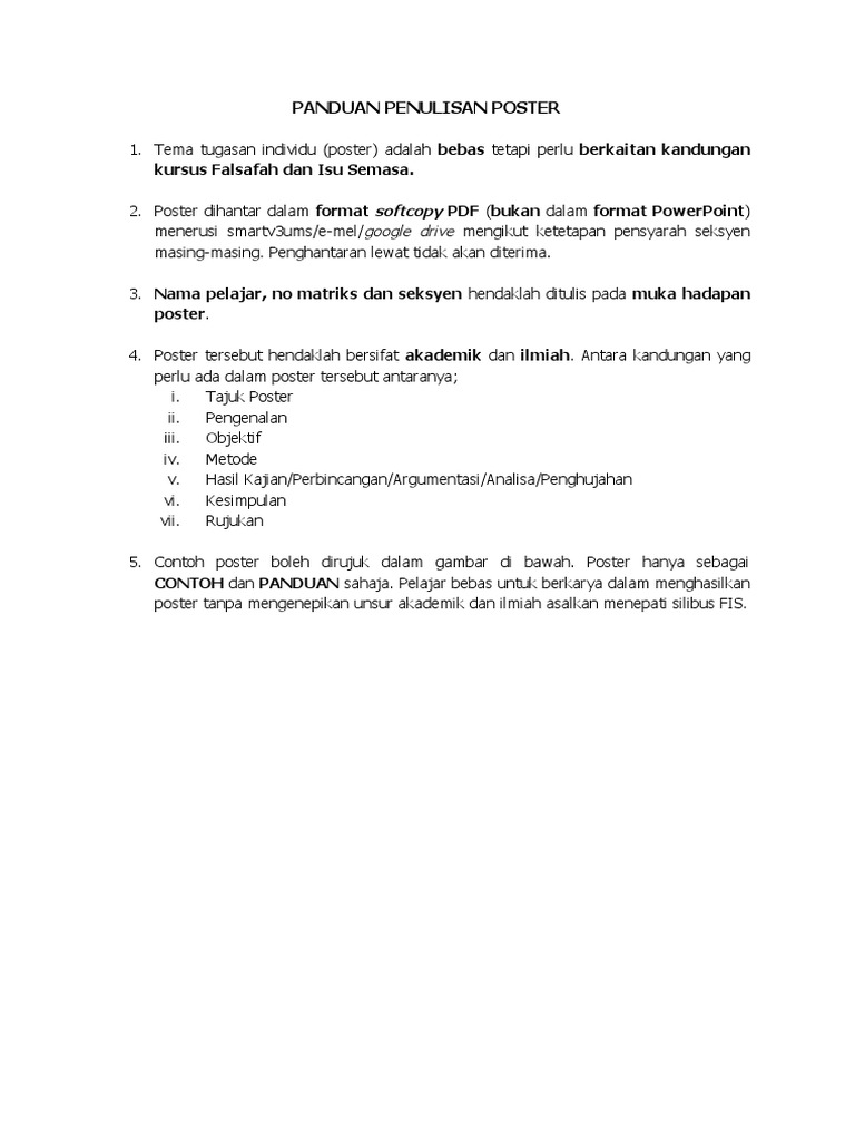 Panduan Penulisan Poster Individu Fis | PDF