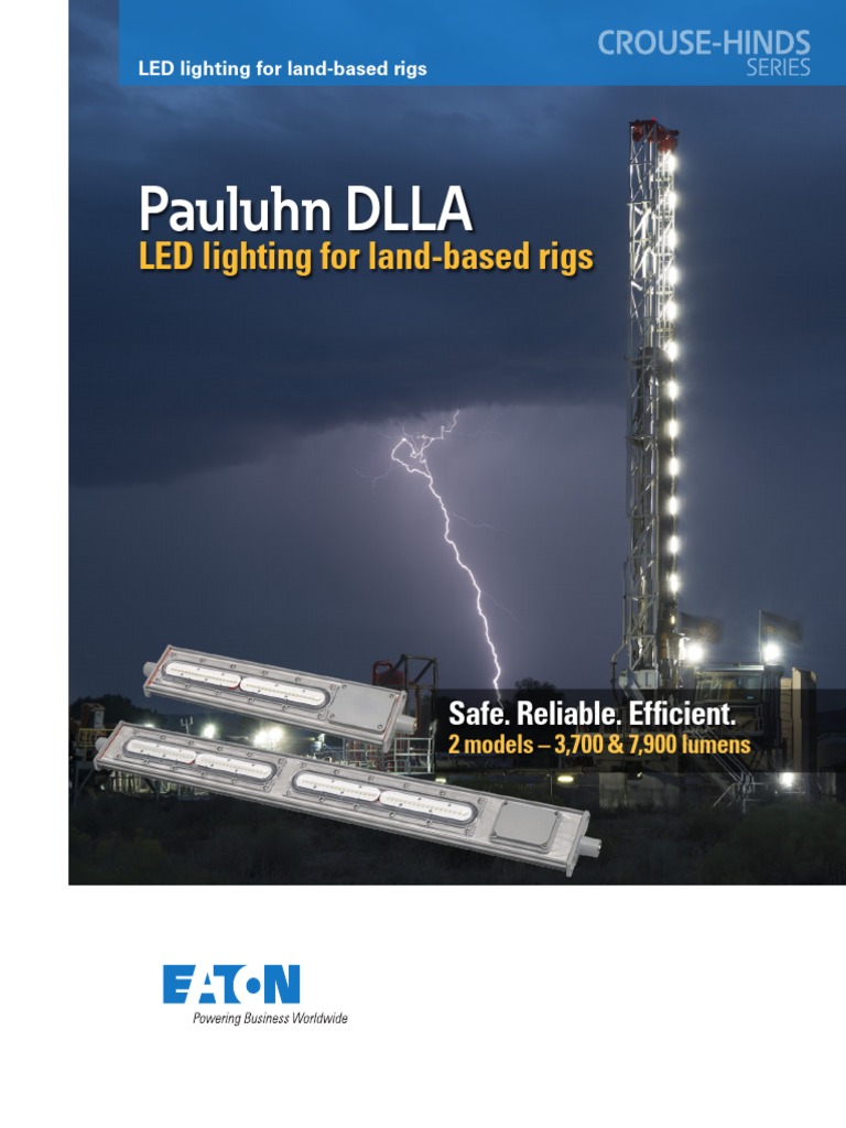 Crouse Hinds Dlla Led Brochure | PDF | Lighting | Fluorescent Lamp